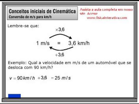 Convertendo De M S Para Km H E Vice Versa YouTube