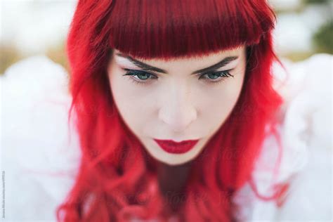 Portrait Of A Beautiful Redhead Woman By Stocksy Contributor Jovana