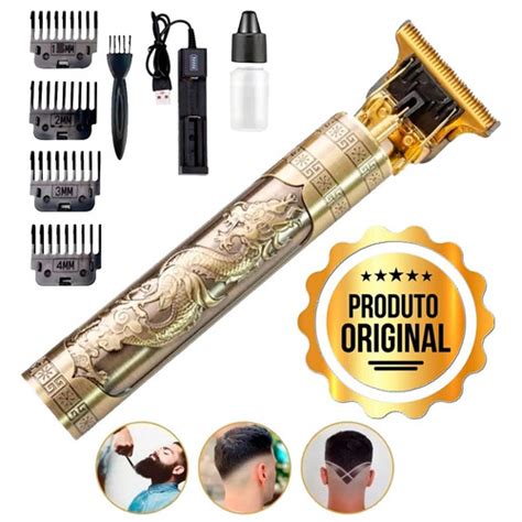 Maquina Cortar Cabelo Acabamento Barbear Barbeador Eletrico Pezinho