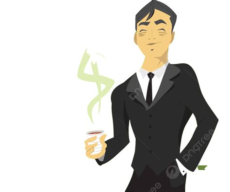 Illustration Of A Successful Businessman Male Modern Confident Vector