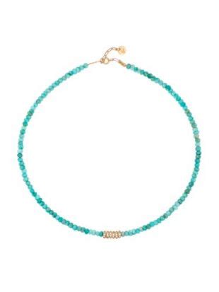 Luj Collier Ras De Cou Amazonite Et Brillants Lujparis