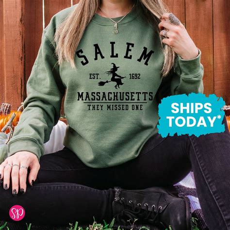 Salem Massachusetts Witch Sweatshirts Halloween Sweater 1692 They