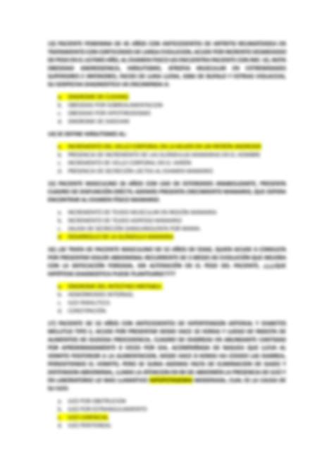 SOLUTION Banco Preguntas Examen Final Semiologia Ii Medicina Ucacue