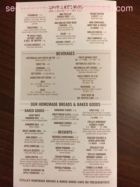 Online Menu Of Stella S Kitchen Bakery Restaurant Billings Montana