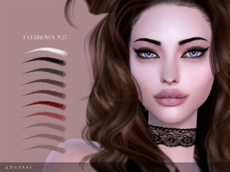 ANGISSI S Eyebrows N27 Eyebrows Sims 4 Cc Makeup Facial Hair