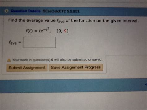 solved find the average value fave of the function on the