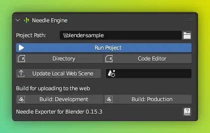 Needle Engine For Blender Needle Engine Documentation