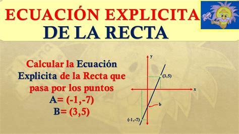 Ecuación explícita de la recta Aprende su formula y uso