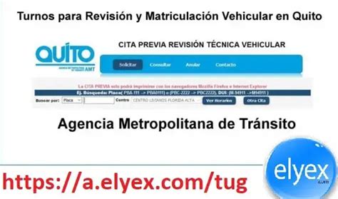 Turnos revisión y matriculación vehicular en Quito Guajaló Ecuador