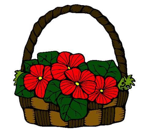 Dibujos De Canastas Con Flores Dibujo De Cesta De Flores 9 Para