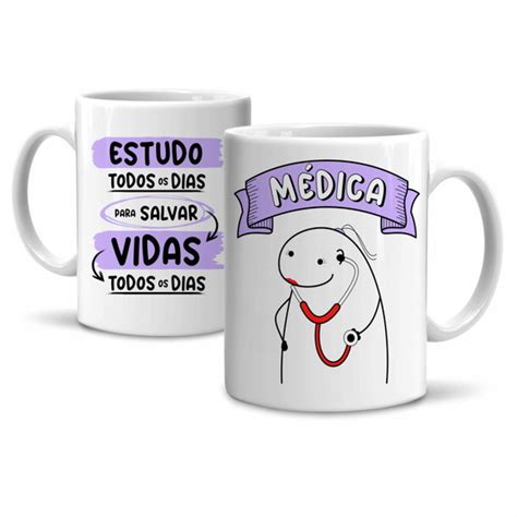 Caneca Flork Profissão Médica em Cerâmica 325ml no Elo7 CANECADOS