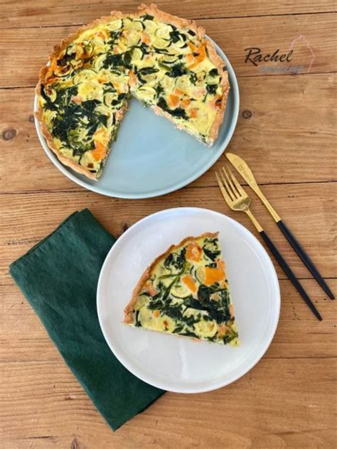Quiche courgettes épinards et truite Rachel Cuisine