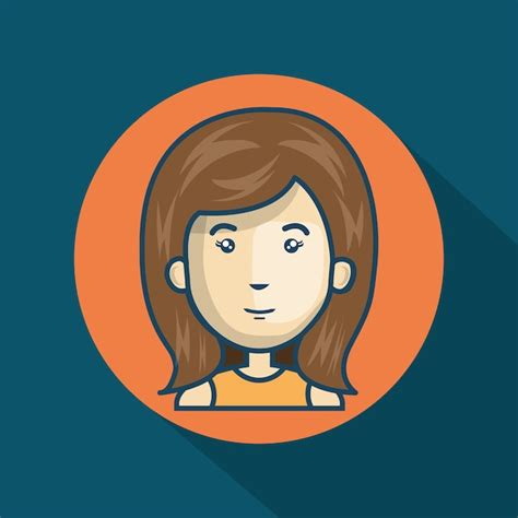 Web De Personagem De Menina Dos Desenhos Animados Vetor Premium