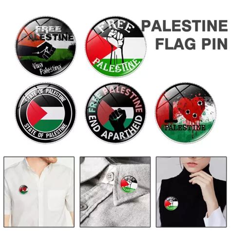 PALESTINE FLAG PIN Badge Lapel Free Palestine National Enamel Brooch