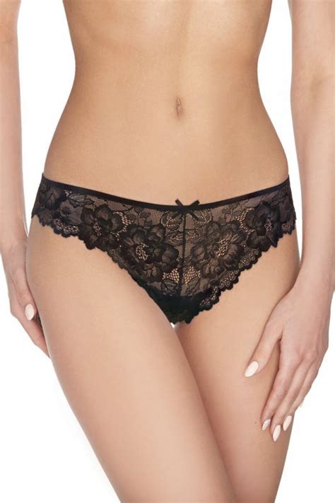 Ewana 060 Czarne Figi Damskie Figi Majteczki Kobieta