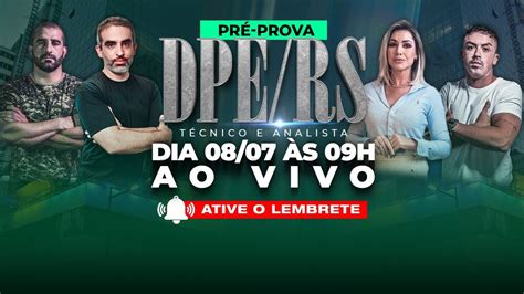 Pr Prova Completo Para Sua Aprova O Na Dpe Rs Gg Concursos Youtube