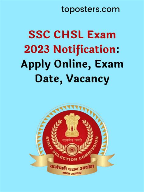 SSC CHSL Exam 2023 Notification Apply Online Exam Date