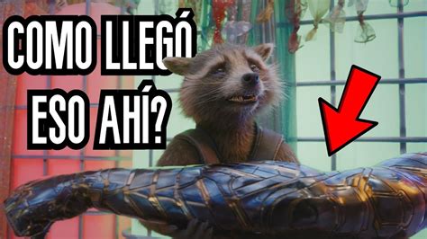 LO LOGRÓ Rocket con brazo de Bucky Mantis hermana de Star Lord
