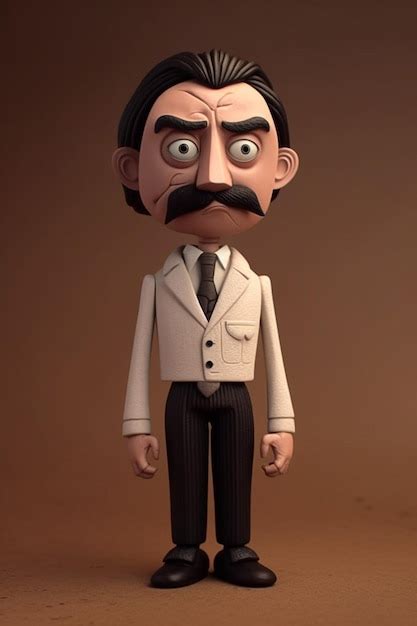Un Personaje De Dibujos Animados Con Una Chaqueta Blanca Y Pantalones