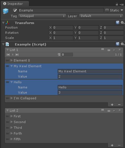 GitHub Cfoulston Unity Reorderable List Extended Version Of The