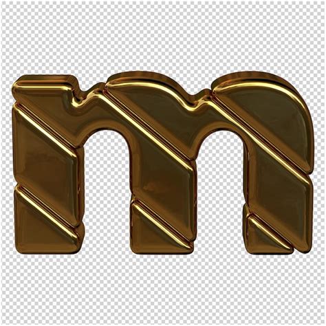 Representación 3d de la letra dorada Archivo PSD Premium