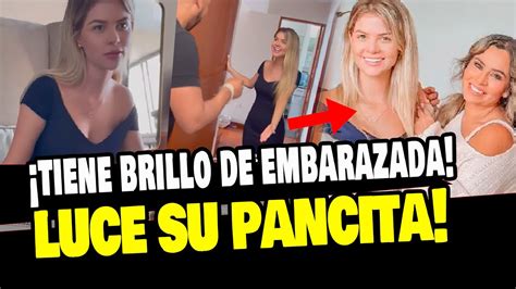 BRUNELLA HORNA LUCE SU PANCITA CON BRILLO DE EMBARAZADA Y SORPRENDE A