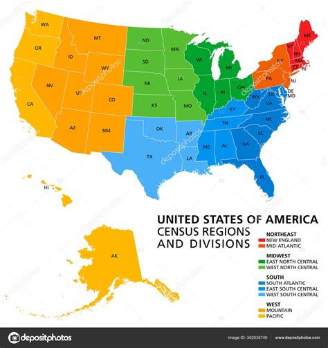 Census Regions And Divisions Map