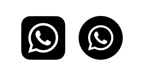 Black Whatsapp Logo Black Whatsapp Icon Free Vector 19490749 Vector