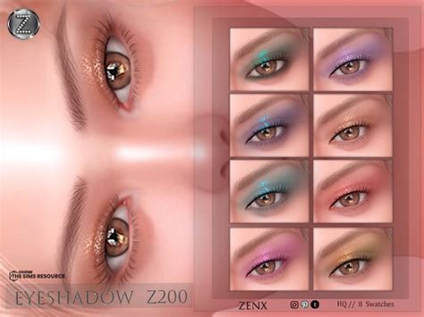 ZENX S EYESHADOW Z200 In 2024 Sims 4 Cc Makeup Eyeshadow The Sims 4