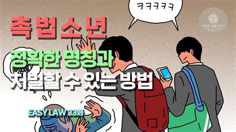 Easy Law 33화 촉법소년법 촉법소년은 정녕 처벌이 어려운 것인가 YouTube