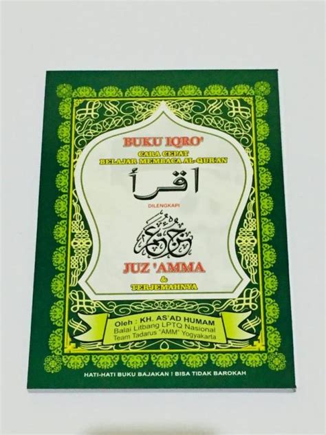 BUKU IQRO BENDEL BESAR PLUS JUZ AMMA UKURAN BESAR KERTAS BURAM Lazada