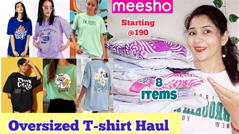 Meesho Oversized T Shirt Haul Under 380 Try On Trendy T Shirts