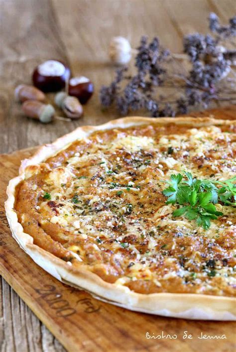 Recette de tarte salée à la courge butternut et au Roquefort