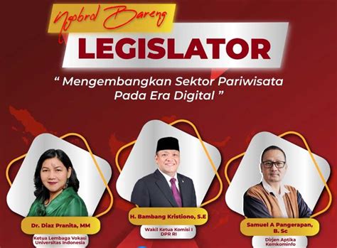Webinar Ngobrol Bareng Legislator Mengembangkan Sektor Pariwisata Di