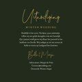 Trouwkaart Uitnodiging Winter Wedding Groen Kaartje2go