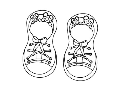 Desenho de Sapatinho de bebê para colorir Tudodesenhos