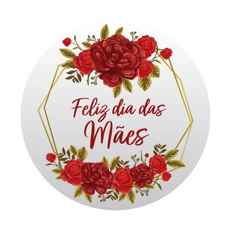 Painel Redondo Sublimado Feliz Dia Das Maes Rosas 150x150cm