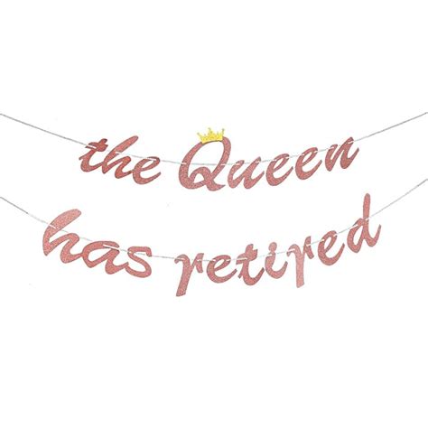 Buy Glitter Happy Retirement Banner Bunting Rose Gold The Queen Has