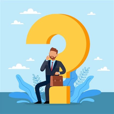 Premium Vector Reflections Question Mark Confused Businessman Sitting