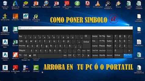 COMO ESCRIBIR ARROBA EN TU PC Ó PORTÁTIL DESDE TU TECLADO YouTube