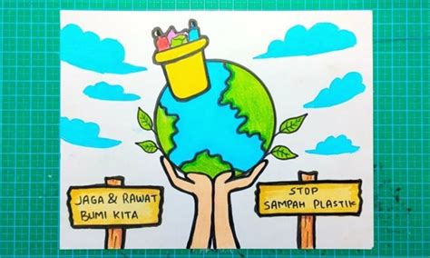 Contoh Poster Lingkungan Aesthetic Keren Yang Mudah Digambar