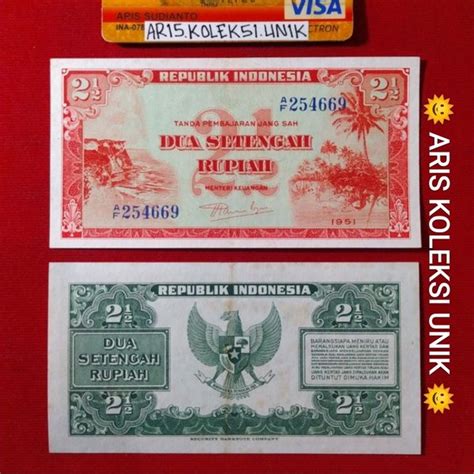 Jual Uangkuno Dua Setengah Rupiah Tahun 1951 Di Lapak Aris Koleksi