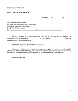 Formato De Solicitud De Cambio De Adscripci N