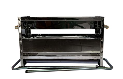Churrasqueira Aberta Espetinho Inox 2 Grelhas Portátil G MadeiraMadeira