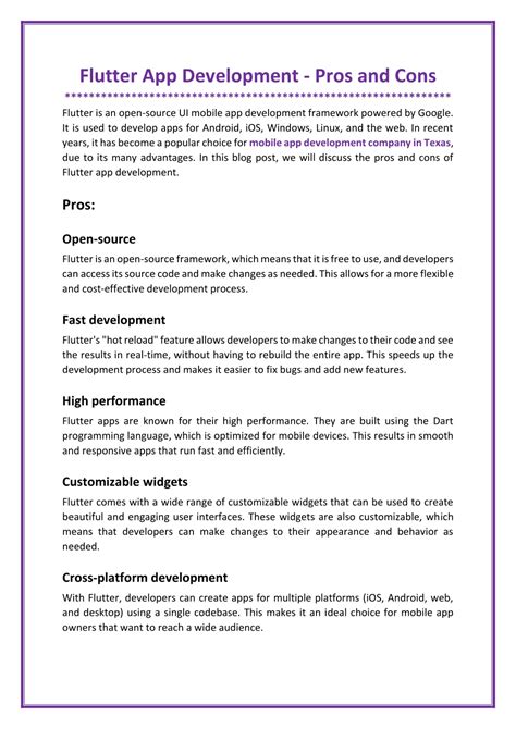 ppt flutter app development pros and cons powerpoint presentation free download id 11910286