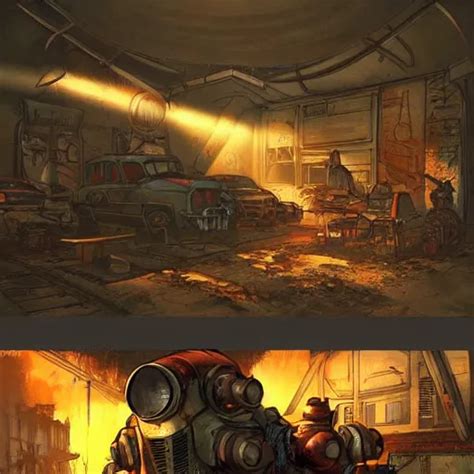 Fallout 5 Concept Art Drawings Of The Opening Scene Stable