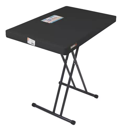 Mesa De Servicio Duna Verona Altura Ajustable Color Negro Meses Sin