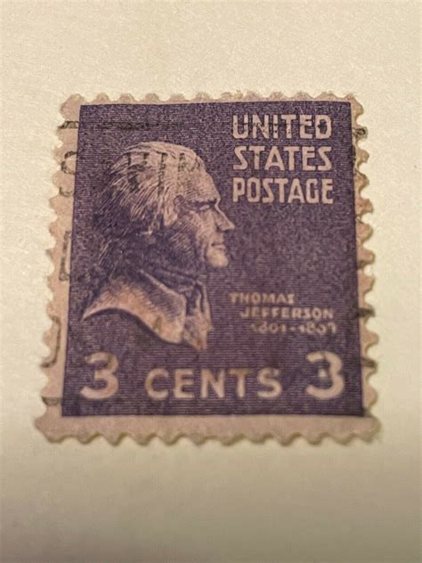 Mavin 1938 Thomas Jefferson 3 Cent Stamp RARE U S STAMP UNGRADED