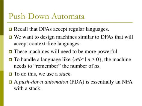 ppt push down automata powerpoint presentation free download id 6780947