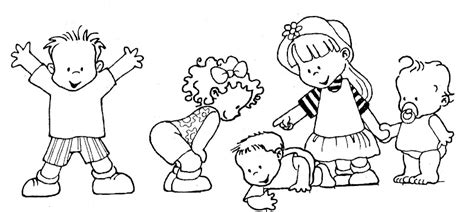 Imagenes De Niños Jugando Para Colorear Animados Ilustracion De